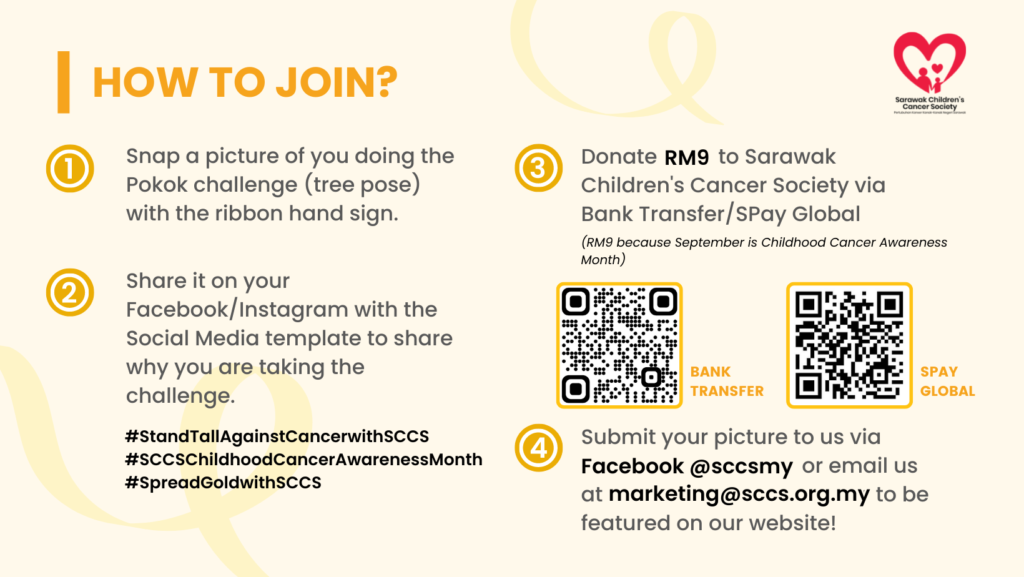 The Pokok Challenge (Tree Pose) - Sarawak Children's Cancer Society ...